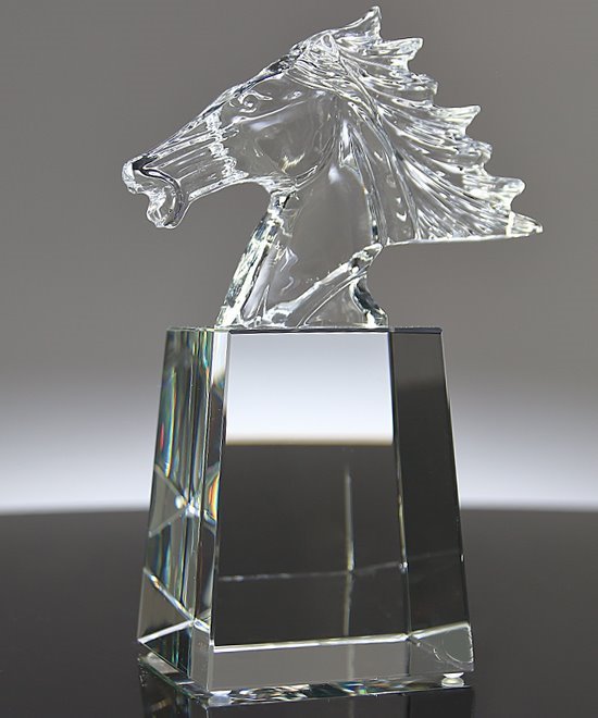 Crystal Horse Award, Mustang Horse Head Trophy | Edco Awards