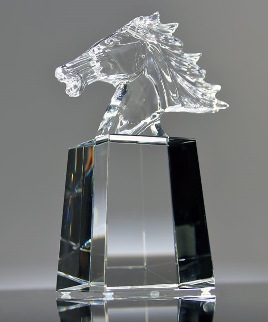 Crystal Horse Award, Mustang Horse Head Trophy | Edco Awards