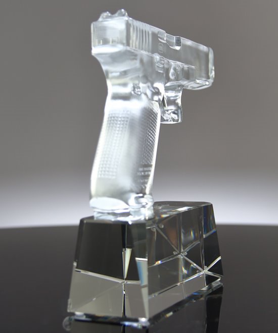 Crystal Gun Trophy, Revolver Award | Edco Awards