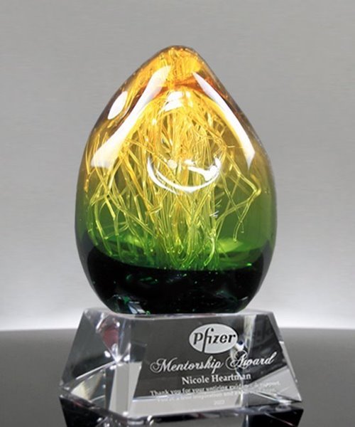 Amber Orb Art Glass Award | Edco Awards