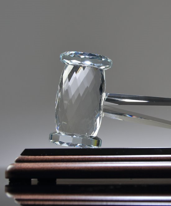 Crystal Gavel Desk Plaque | Crystal Gavel Award | Edco Awards