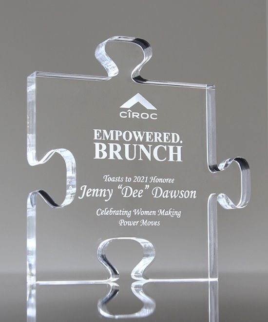 Classic Acrylic Puzzle Piece Paperweight Award | Edco Awards