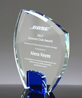 Blue Shadow Crystal Trophy