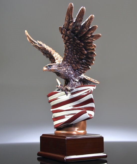 Rustic USA Flag Eagle Trophy | RFB165 | Edco Awards