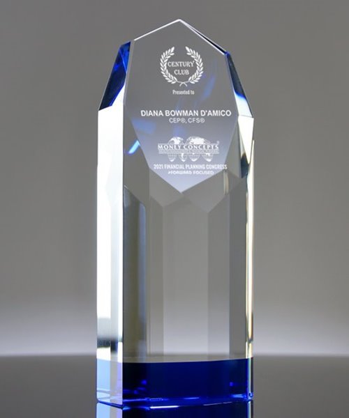 Beveled Sapphire Crystal Octagon Award | Edco Awards