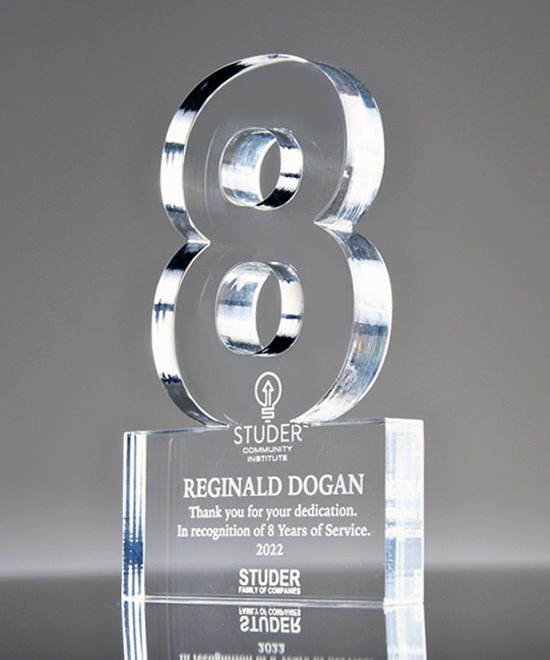 8 Year Anniversary Award | Employee Gift | Edco Awards