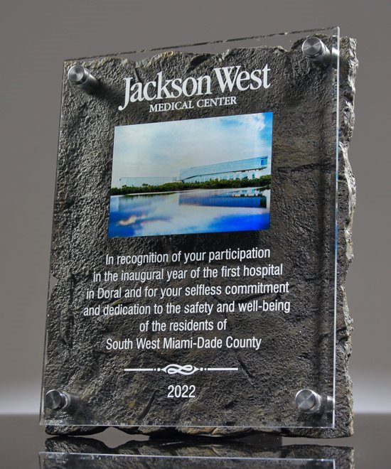 Stone Award Plaque With Full Color Imprint | Edco Awards