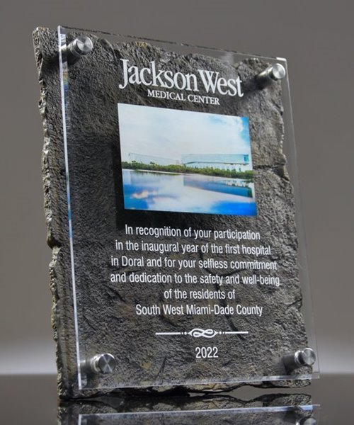 Stone Award Plaque With Full Color Imprint | Edco Awards