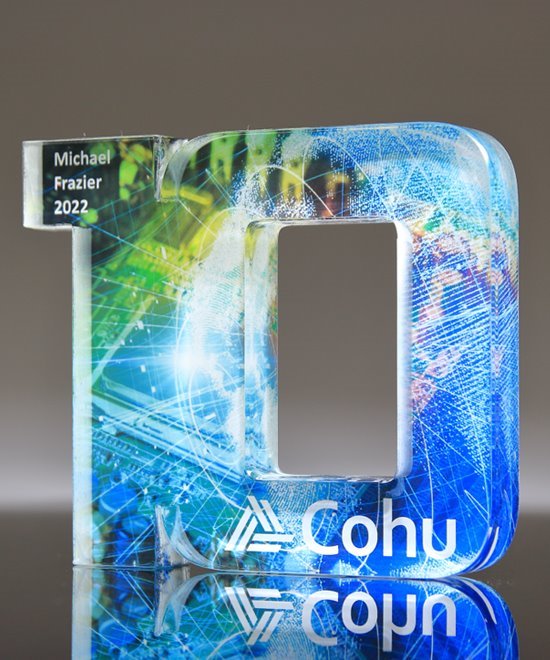 Modern Acrylic Number 10 Trophy | Edco Awards