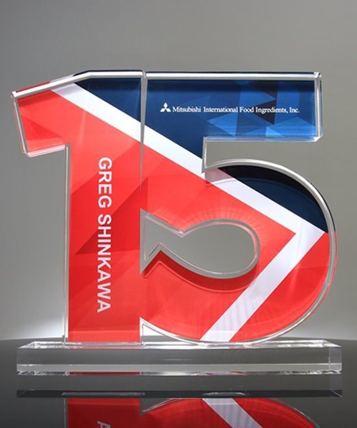 Number 15 Acrylic Award | Edco Awards