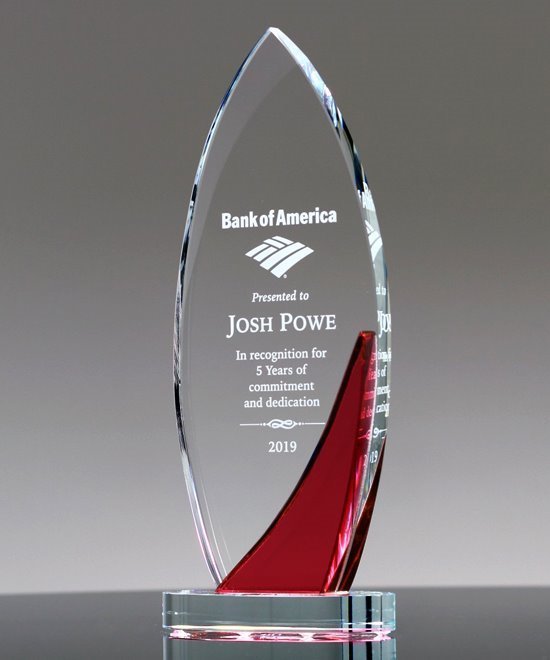 Corporate Surge Red Crystal Award | YX1423A-R | Edco Awards