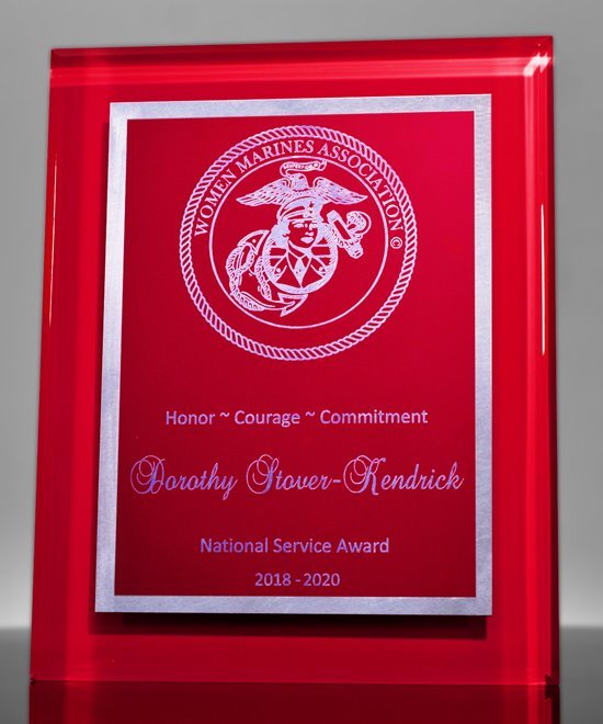 Red Acrylic Award Plaque | Edco Awards