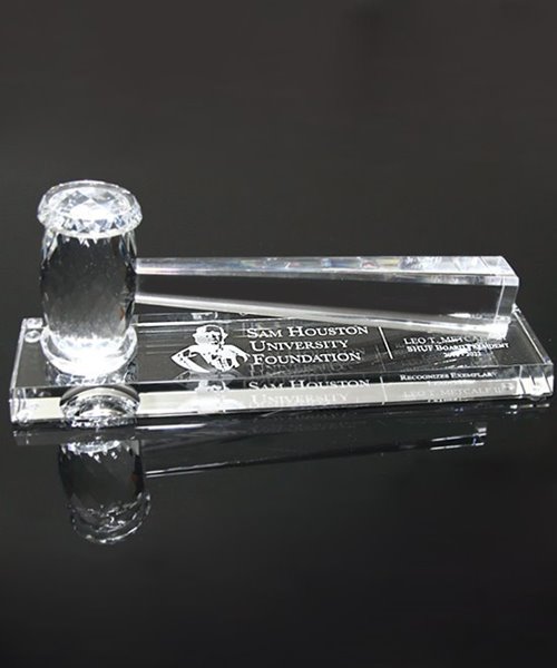 Crystal Gavel Award | Engraved Crystal Gavel OCGV01B01 | Edco Awards