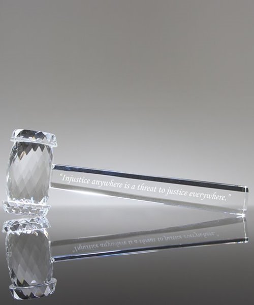 Crystal Gavel Award | Engraved Crystal Gavel OCGV01B01 | Edco Awards