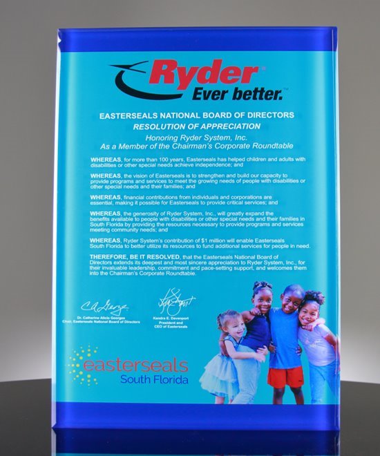 Custom Printed Acrylic Plaque | Edco Awards