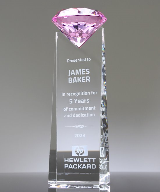 Apogee Pink Diamond Award Crystal | Edco Awards