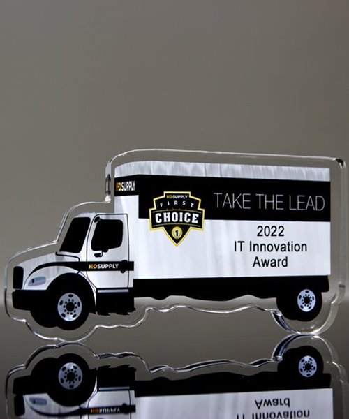 Acrylic Box Truck Award, Truck Trophy | Edco Awards