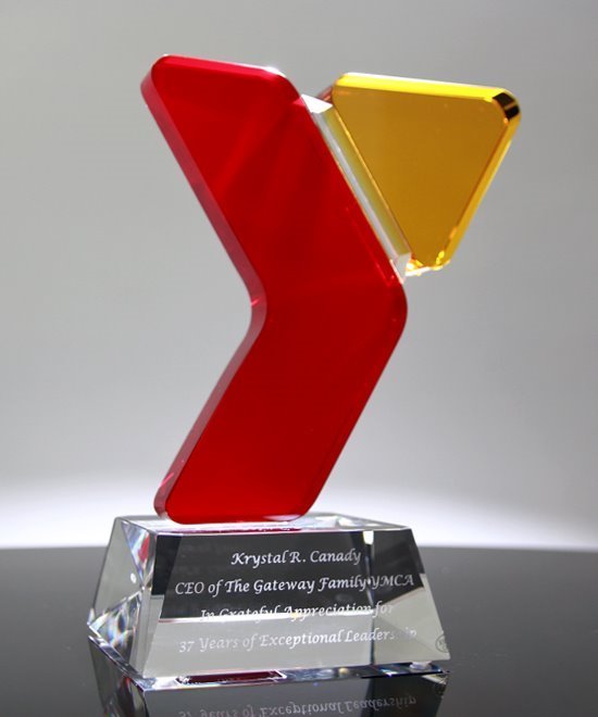 Custom Logo Shaped Crystal Award | Edco Awards