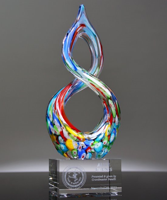 Infinity Art Glass Trophy | Edco Awards