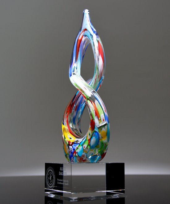 Infinity Art Glass Trophy | Edco Awards