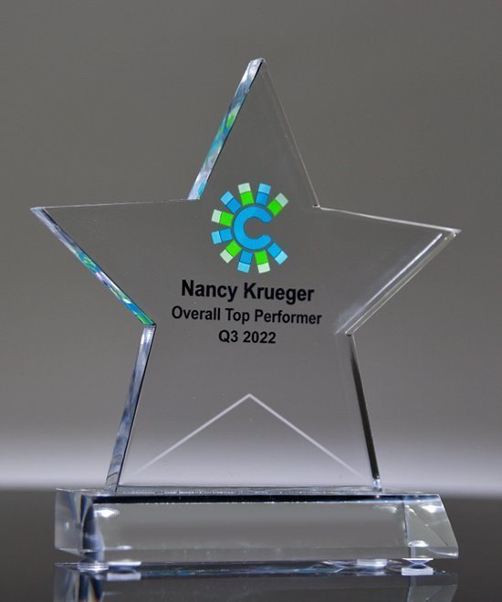 Excellence Star Award with Full Color Imprint | Edco Awards
