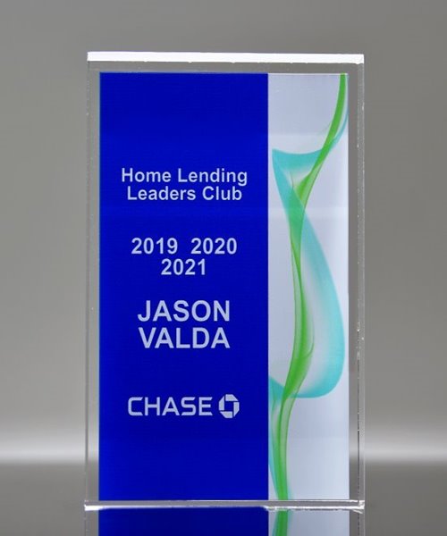 Straight Edge Acrylic Block Award - Full Color Imprint | Edco Awards