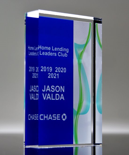 Straight Edge Acrylic Block Award - Full Color Imprint | Edco Awards