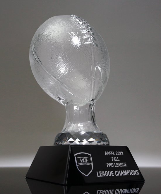 Glass Football Trophy | Edco Awards