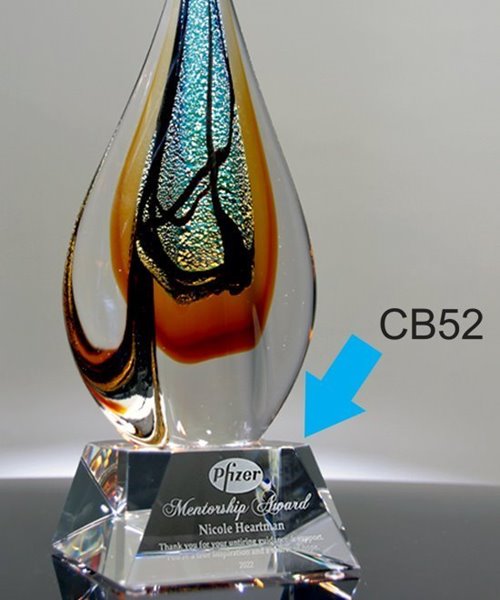 Clear Crystal Mounting Base for Awards | Edco Awards