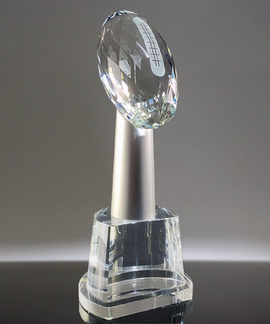 Large Crystal Football Championship Trophy | Edco Awards