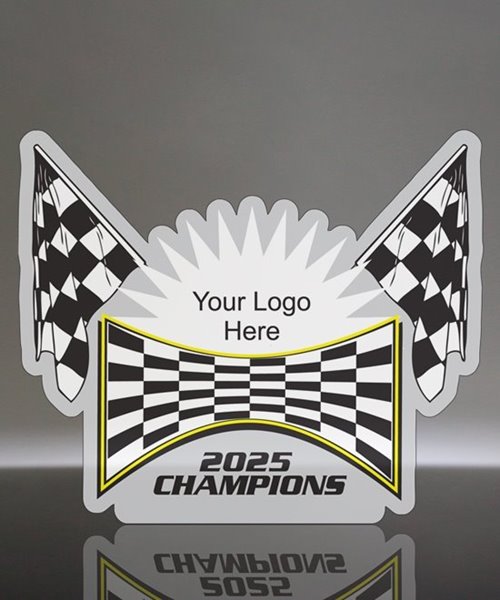 Racing Flags Acrylic Trophy - Custom Printed | Edco Awards