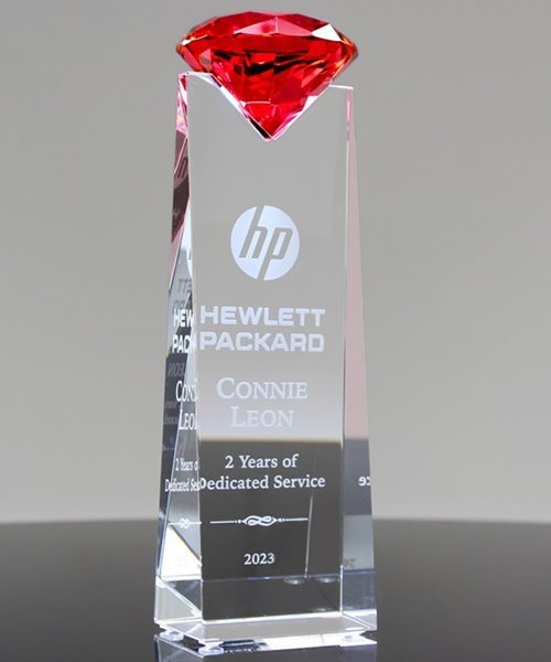 Apogee Red Diamond Award Crystal | Edco Awards