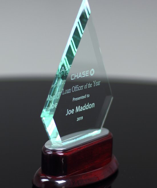 Glass Pinnacle Award - Large Size | Edco Awards