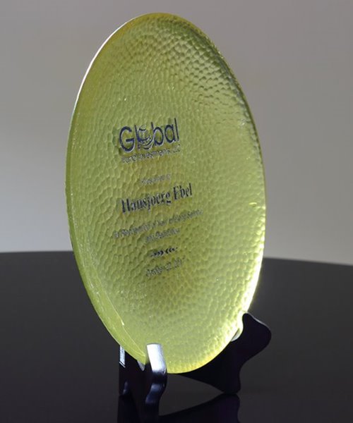 Artful Champagne Plate - Large Size | Edco Awards