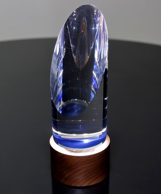 Azure Crystal Slant Cylinder Award | Edco Awards