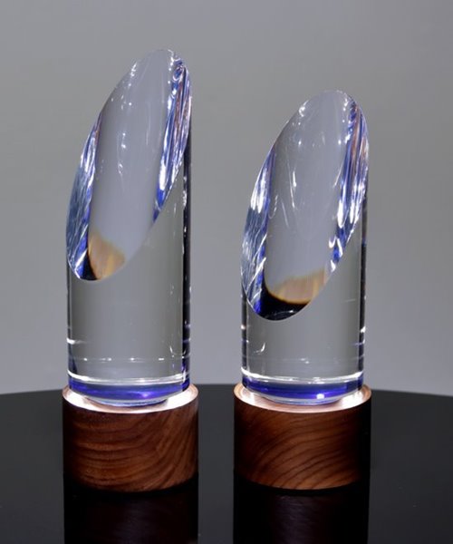 Azure Crystal Slant Cylinder Award | Edco Awards