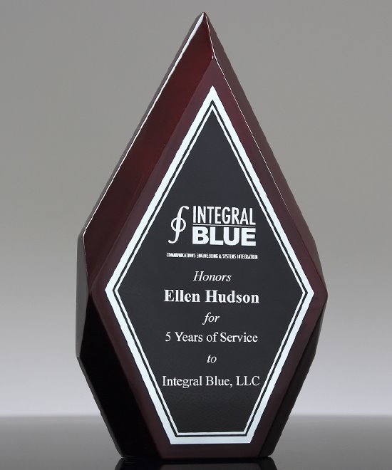 Service Award Diamond Plaque - Medium Size | Edco Awards