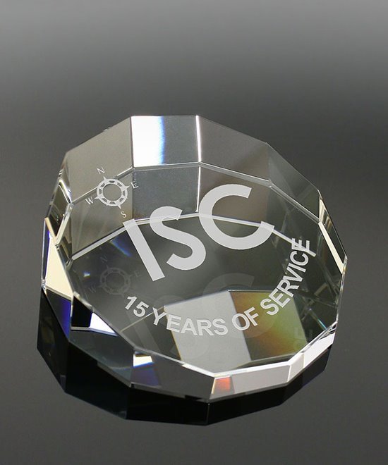 Crystal Slant - Laying Flat Paperweight | Edco Awards