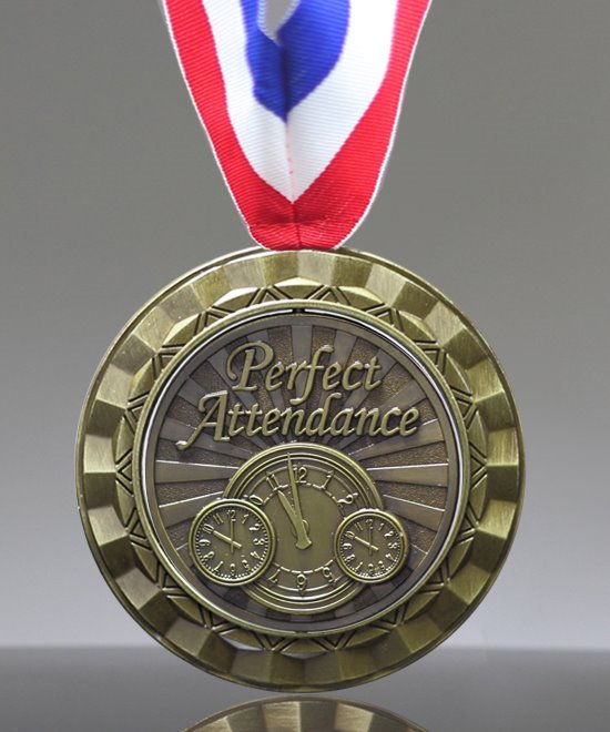 Perfect Attendance Spinner Medal | edco.com | Edco Awards