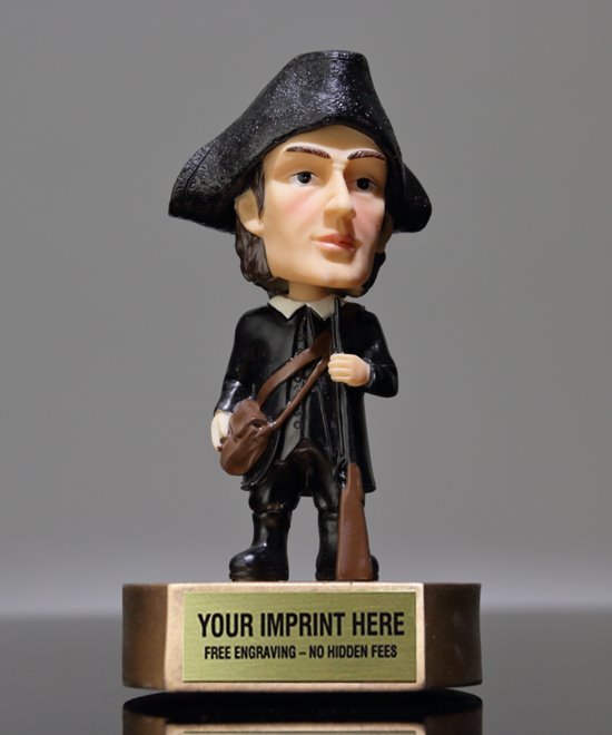 Patriot Bobblehead Mascot Trophy | Edco Awards