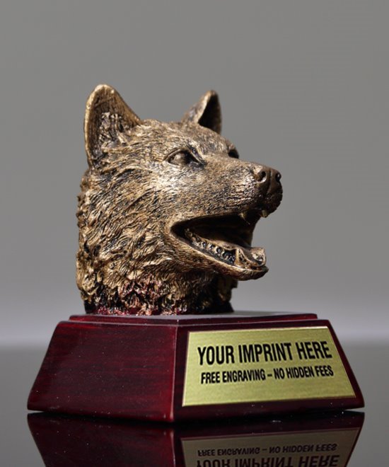 Wolf Mascot Trophy | Edco Awards