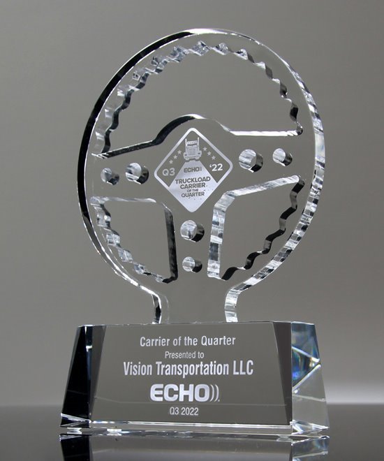 Crystal Steering Wheel Award | Racing Wheel Trophy | Edco Awards