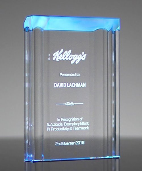 Diamante Cobalt Blue Acrylic Award - Small Size | Edco Awards