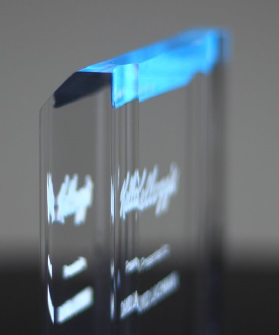 Diamante Cobalt Blue Acrylic Award - Small Size | Edco Awards