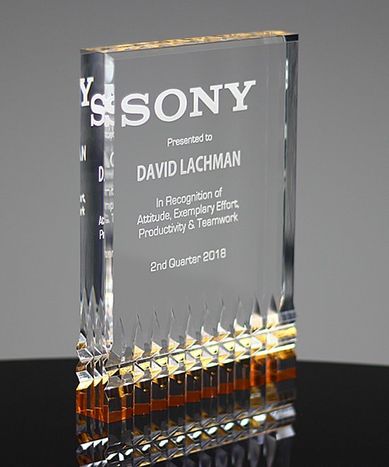 Legacy Gold Acrylic Award - Large Size | Edco Awards