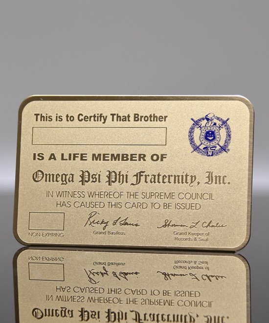 Custom Etched Brass Membership Card | Commercial Plates | Edco Awards
