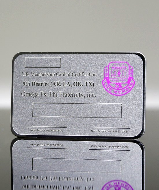 Custom Etched Silver Membership Card | Commercial Plates | Edco Awards