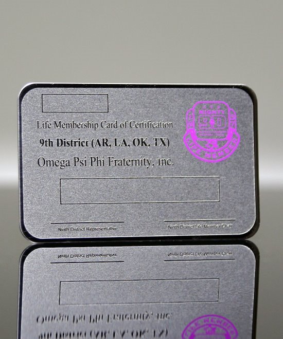 Custom Etched Silver Membership Card | Commercial Plates | Edco Awards
