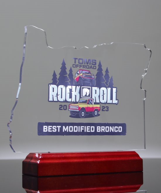 State Shaped Car Show Acrylic Trophy | Edco Awards