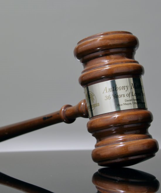 Giant Gavel Trophy | 36" Gavel Award in American Red Oak | Edco Awards